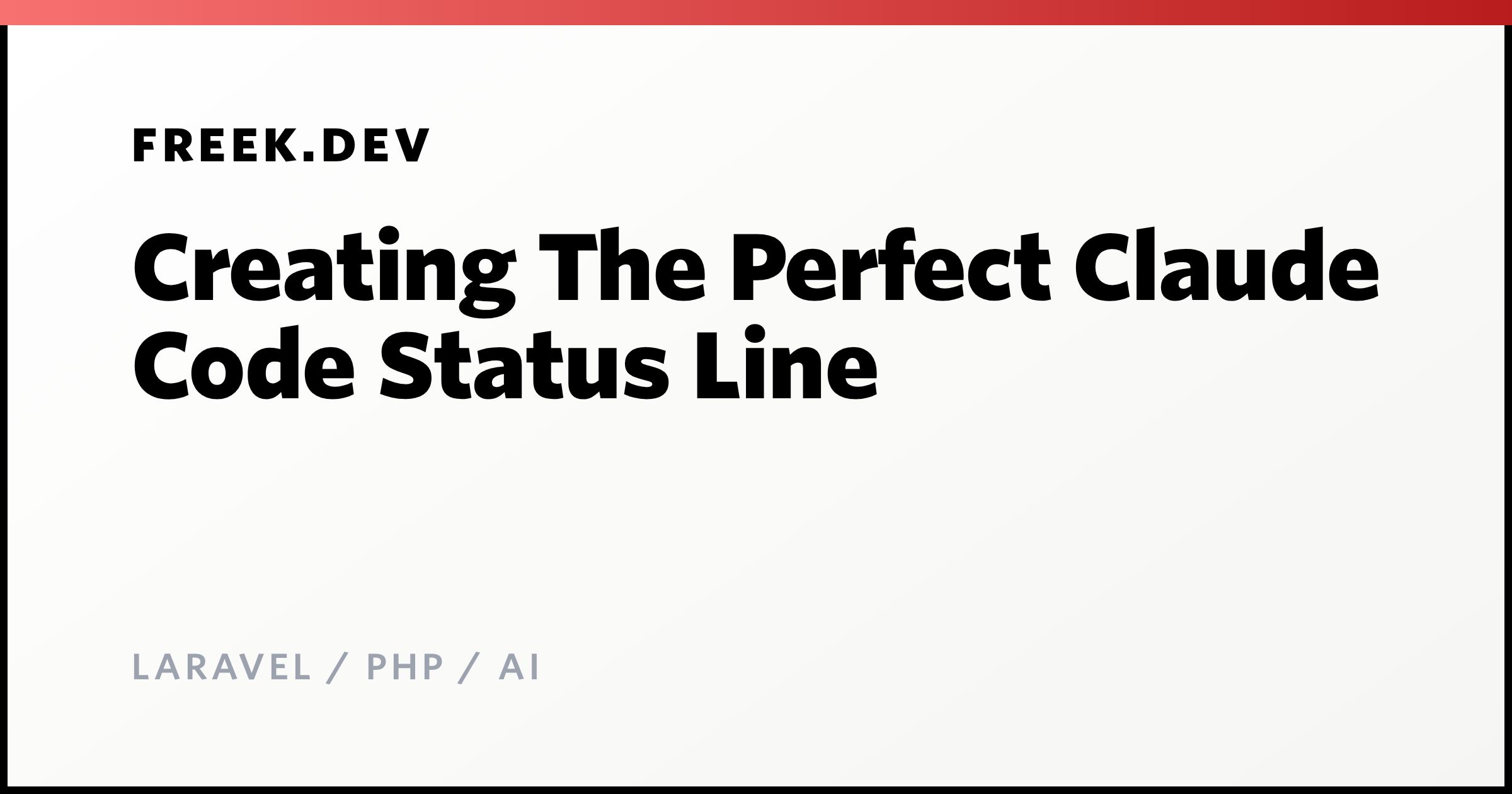 Creating The Perfect Claude Code Status Line - Freek Van der Herten's ...